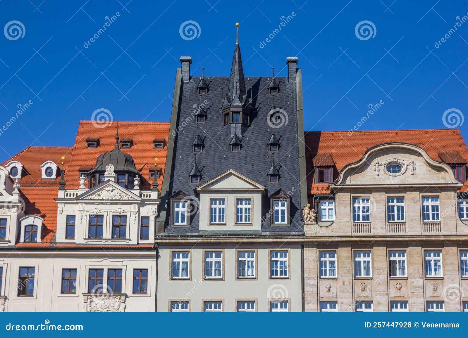 Historic Buildings on the Market Square of Leipzig Stock Photo - Image ...