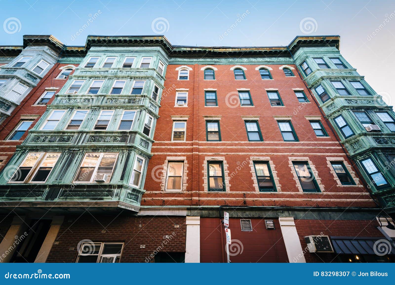 Historic Buildings in the North End of Boston, Massachusetts. Stock ...