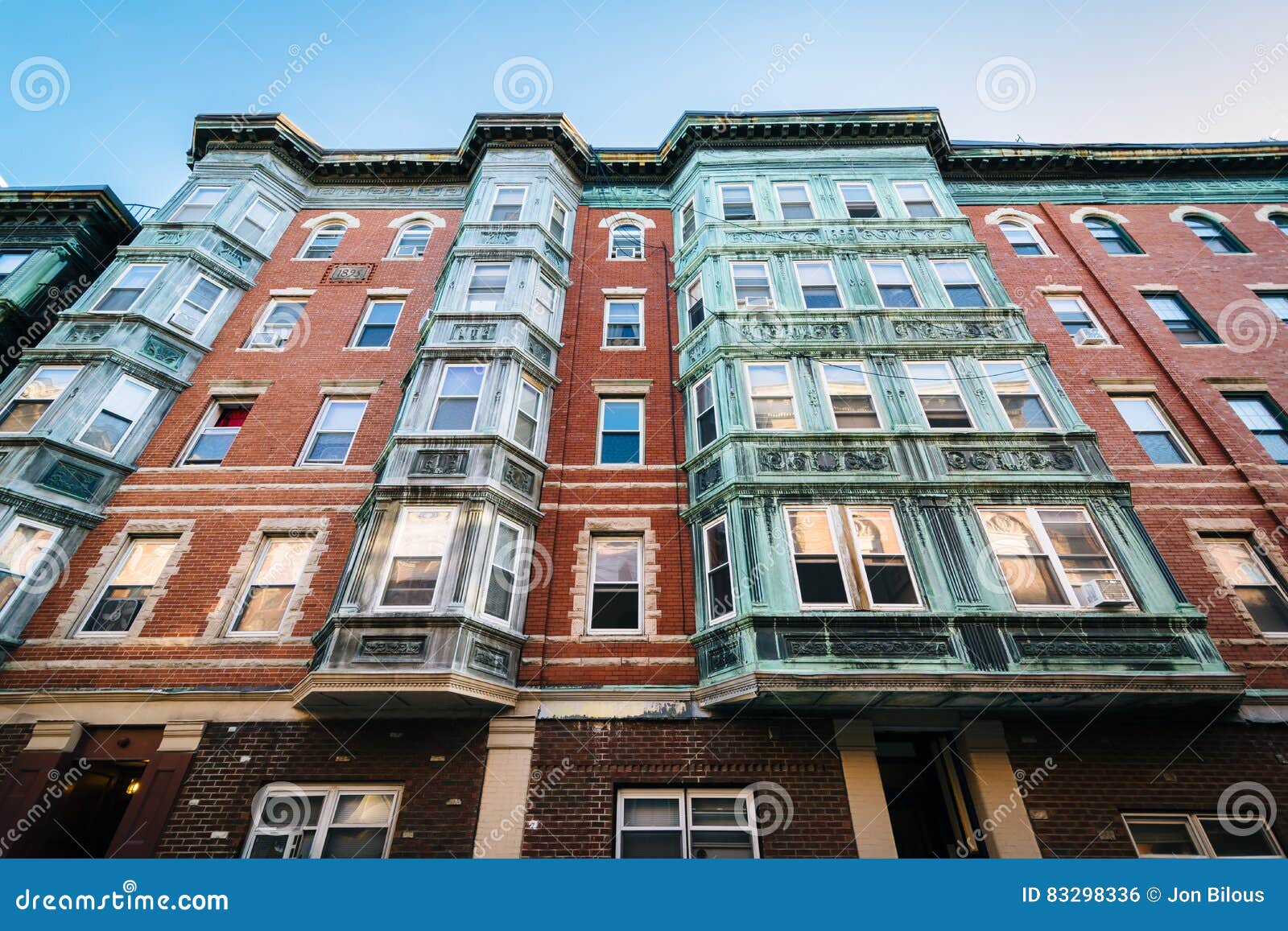 Historic Buildings in the North End of Boston, Massachusetts. Stock ...