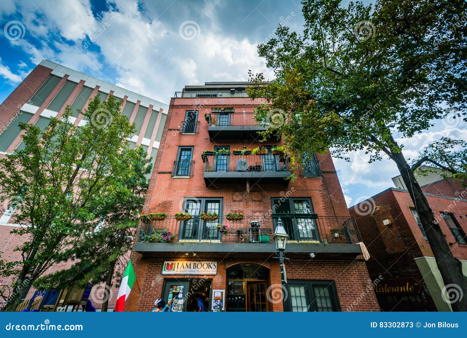 Historic Buildings in the North End of Boston, Massachusetts. Editorial ...
