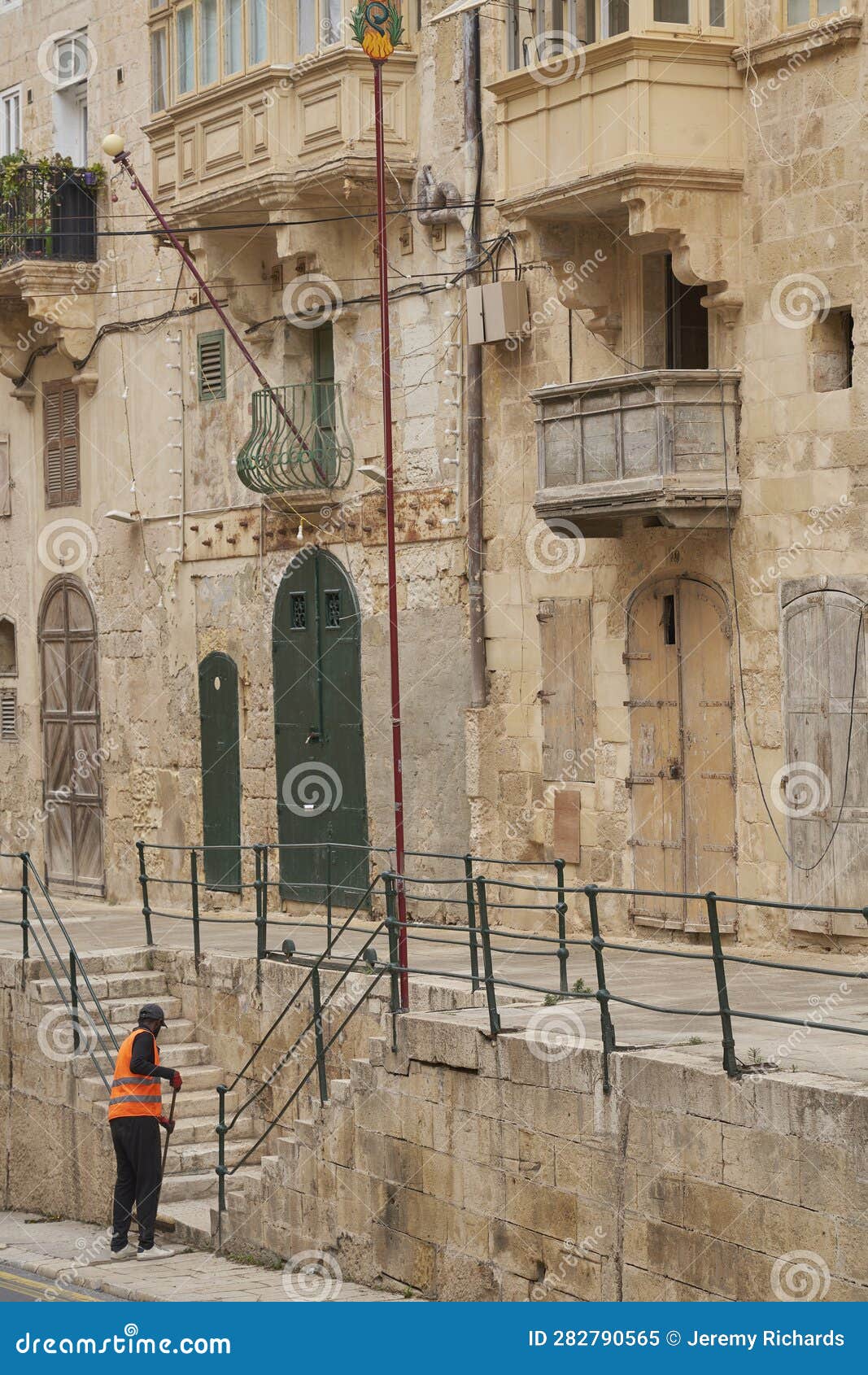 Historic Buildings in Valetta, Malta Editorial Image - Image of stone ...