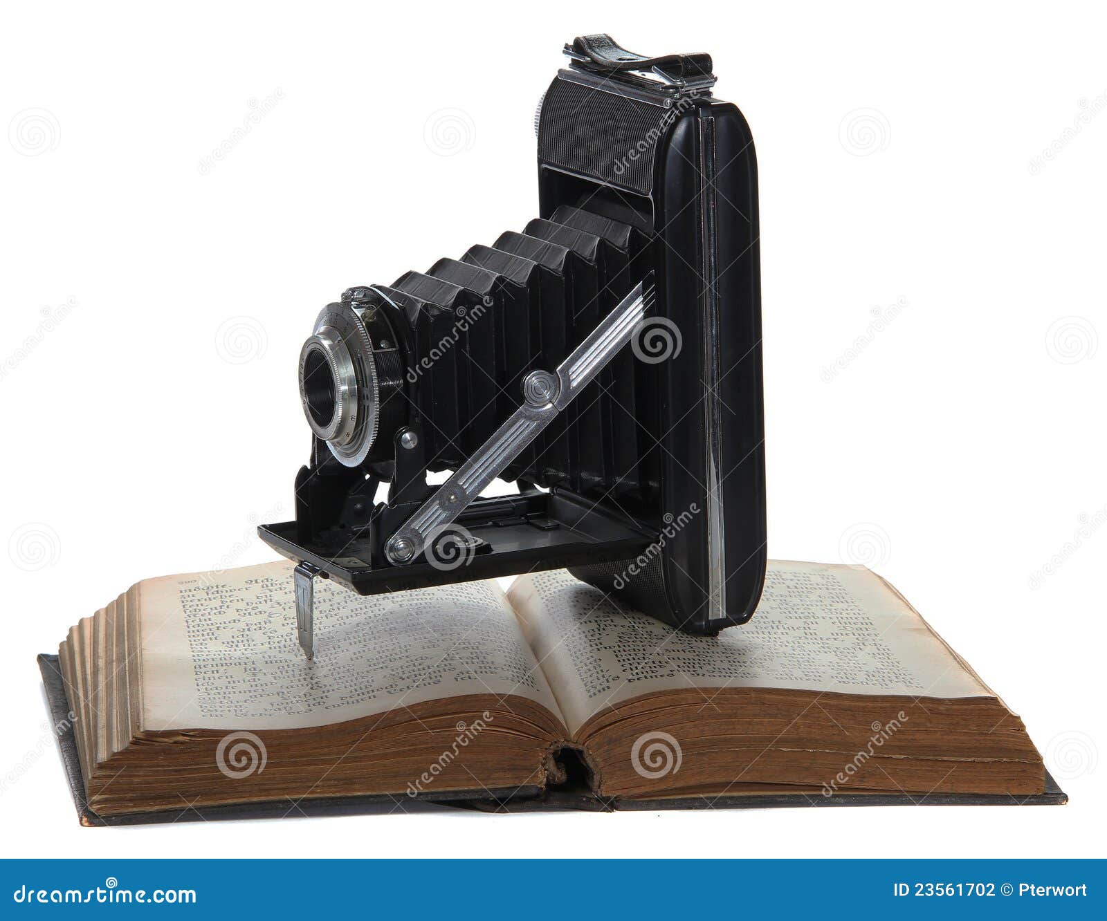 Historic Camera on Old Book Stock Photo - Image of reading, black: 23561702