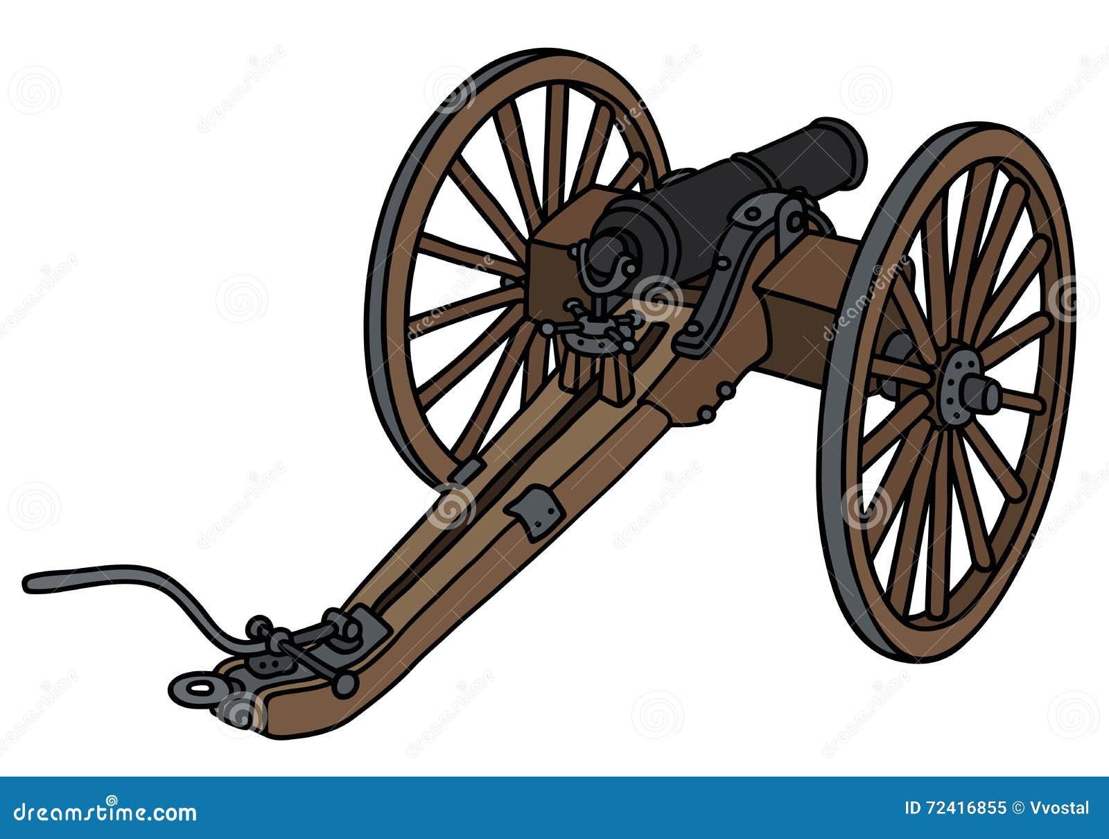 Historic cannon stock vector. Illustration of artillery - 72416855