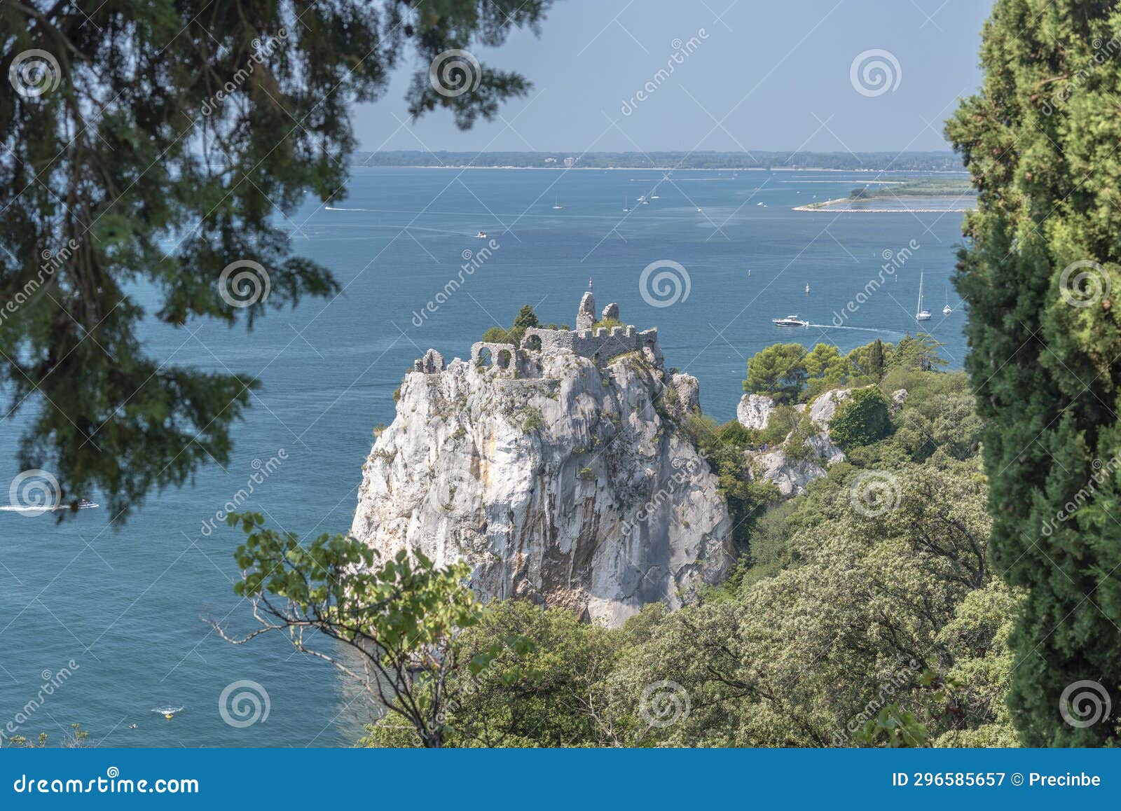 Historic Castello Vecchio Di Duino Stock Image - Image of travel ...