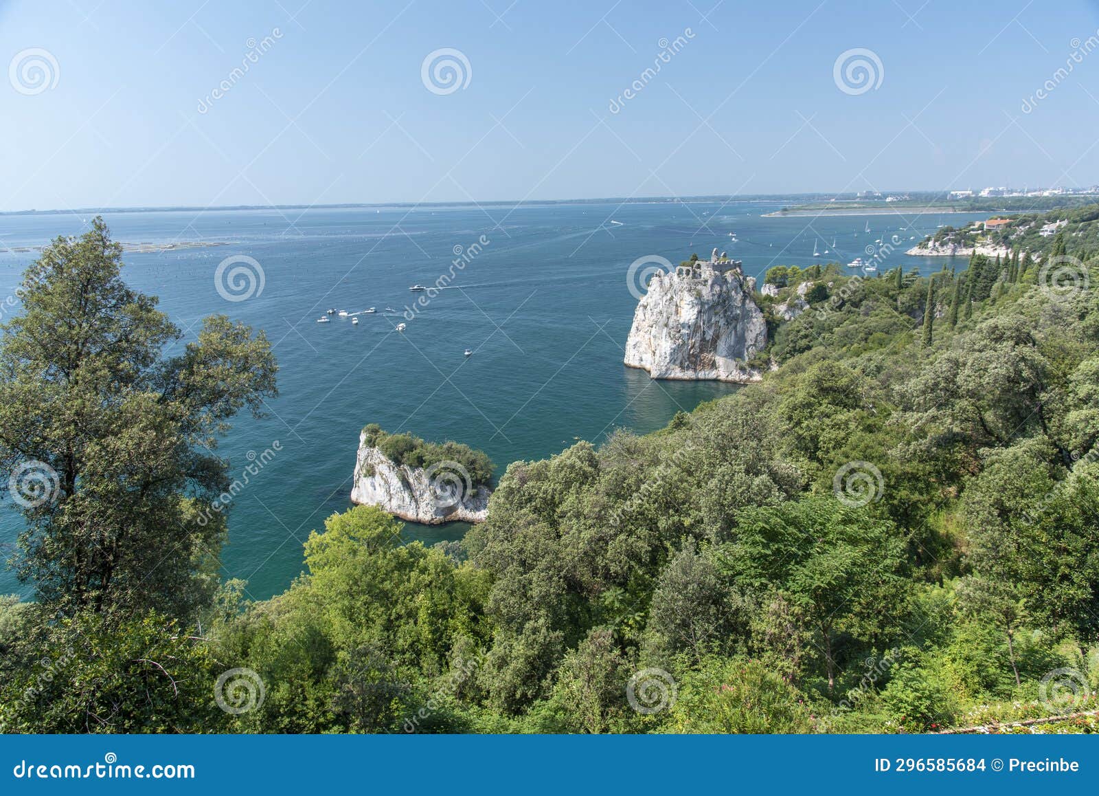 Historic Castello Vecchio Di Duino Stock Photo - Image of nature ...