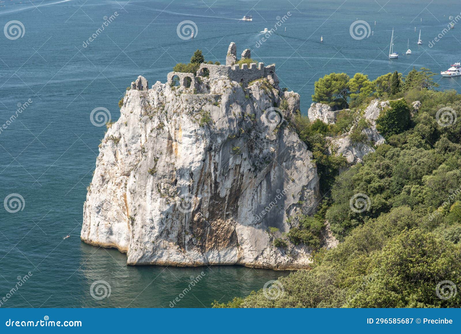 Historic Castello Vecchio Di Duino Stock Image - Image of mediterranean, coast: 296585687