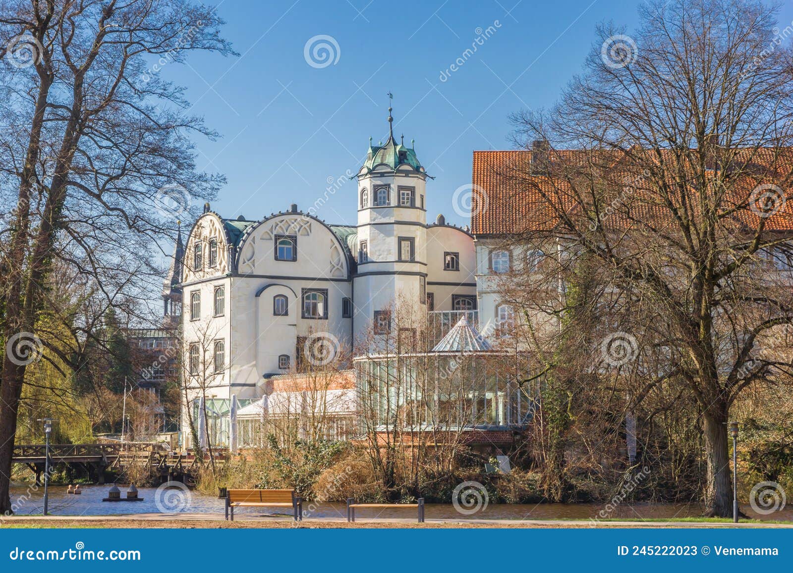 Historic Castle in the Park of Gifhorn Stock Image - Image of monument ...