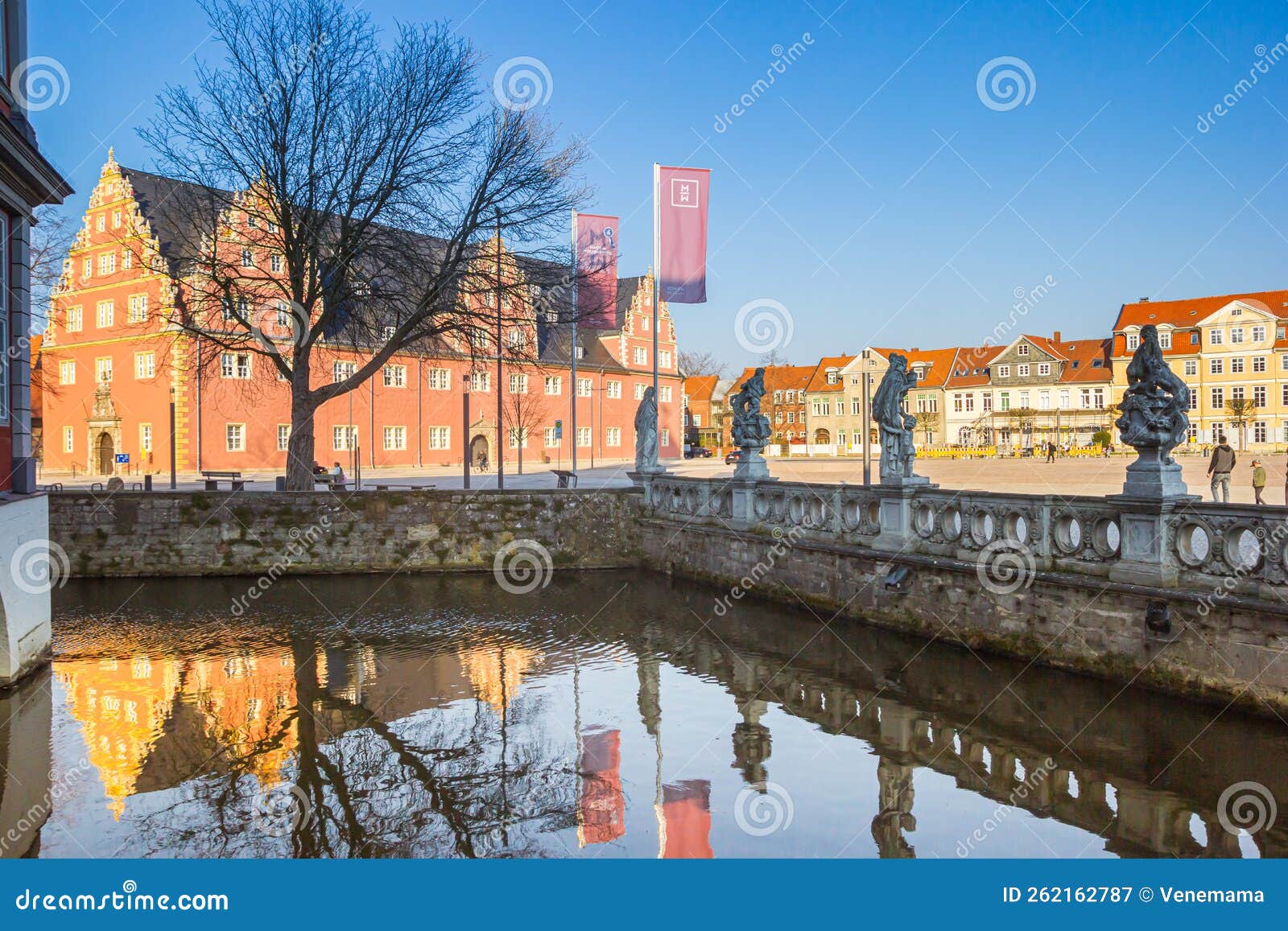 Historic Castle Square in the Center of Wolfenbuttel Editorial ...