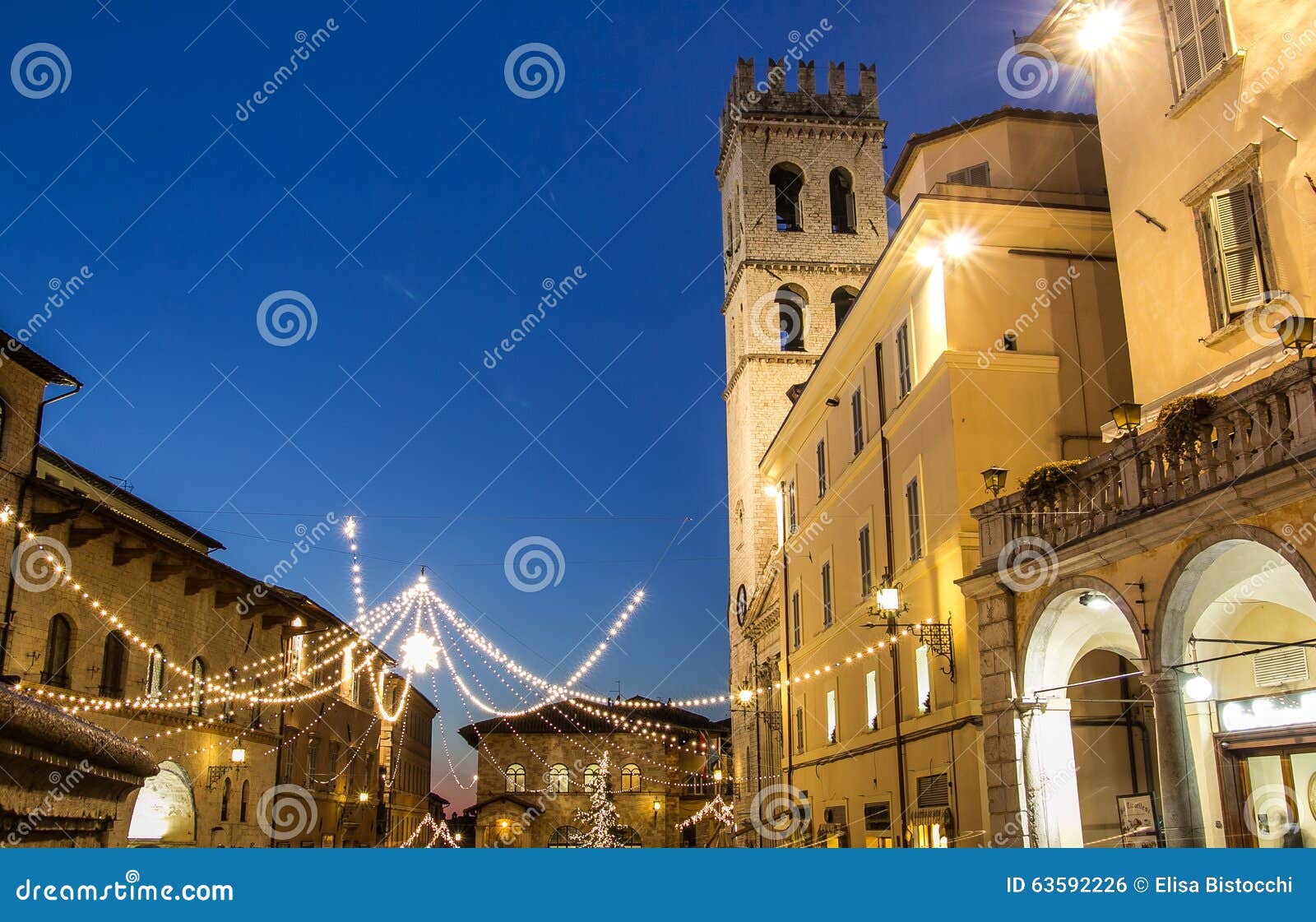The Historic Center of Assisi at Christmas Time Editorial Photo - Image ...
