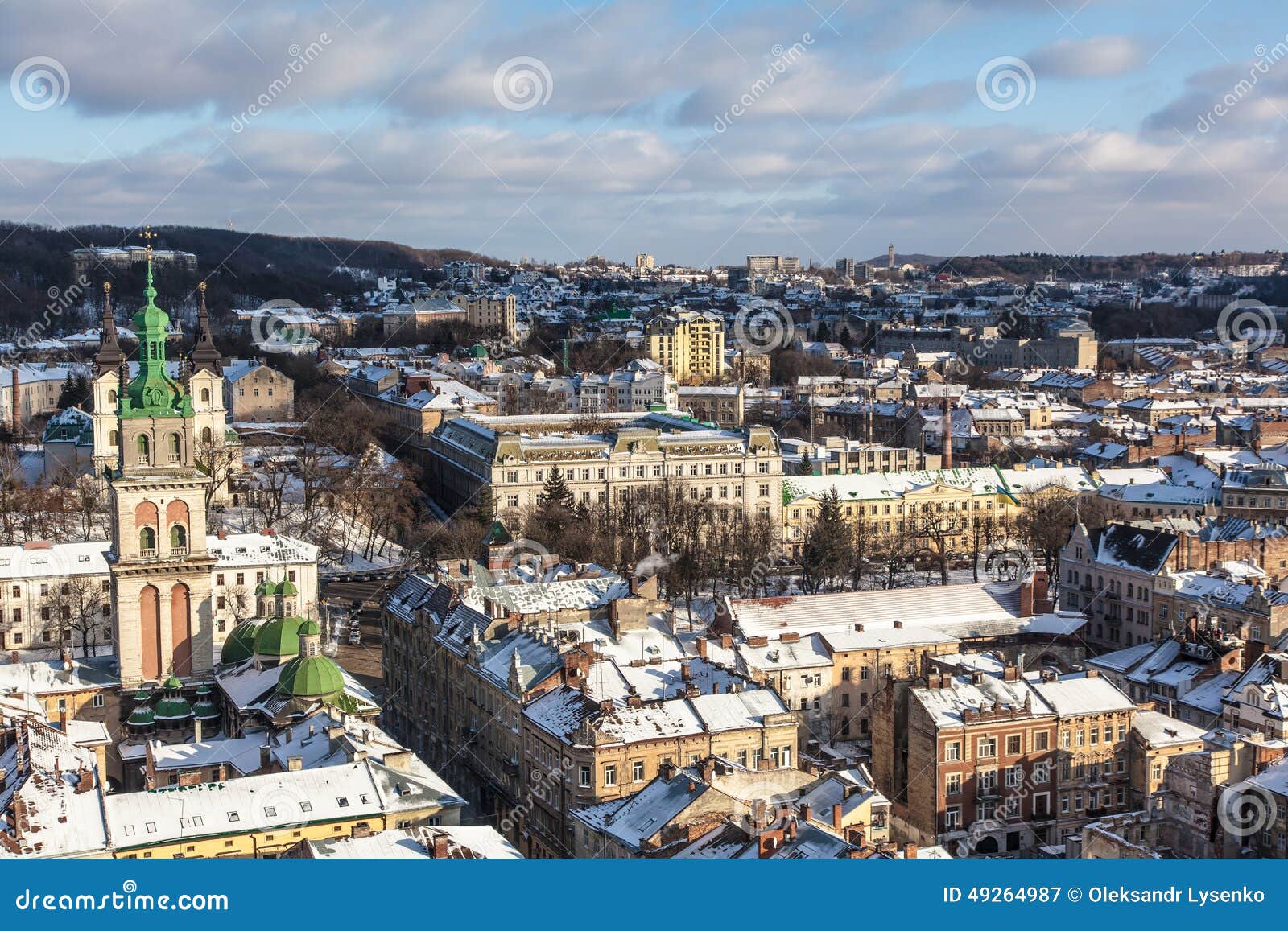 The Historic Center of the City of Lviv Stock Image - Image of house ...