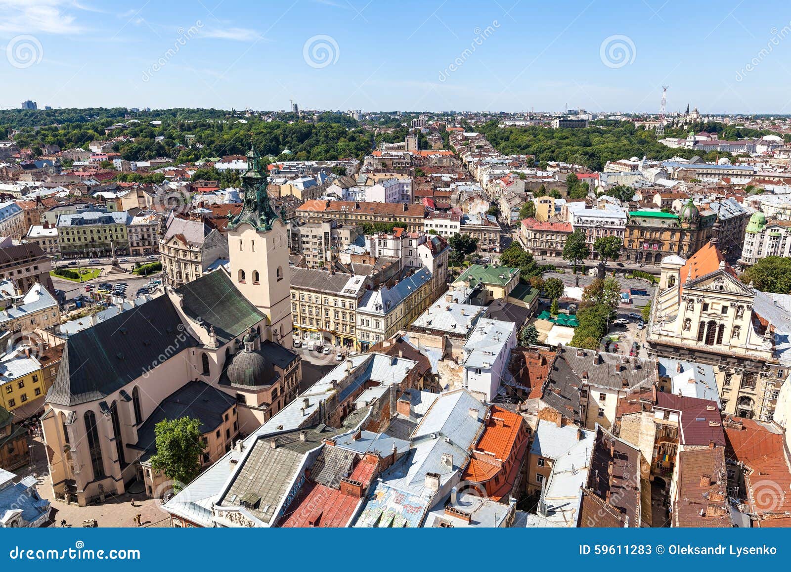Historic Center of the City Lviv Stock Image - Image of exterior ...