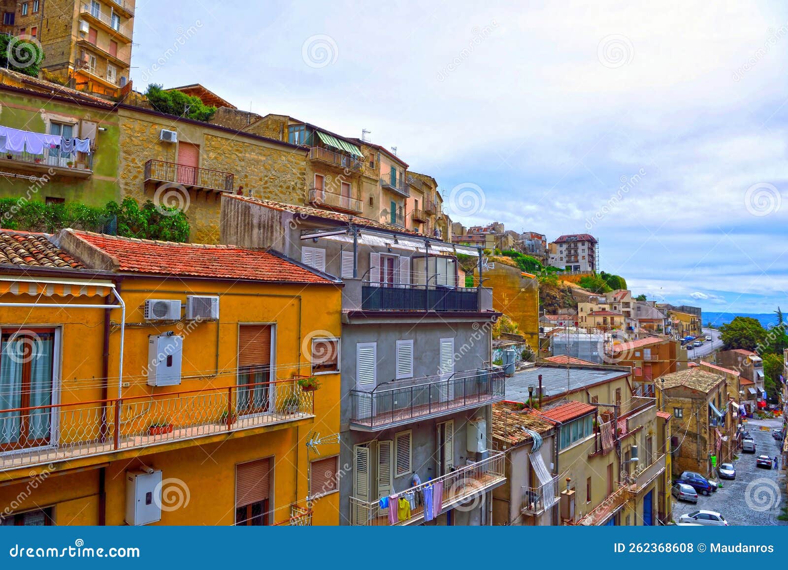 Enna Sicily Italy stock photo. Image of colorful, exterior - 262368608