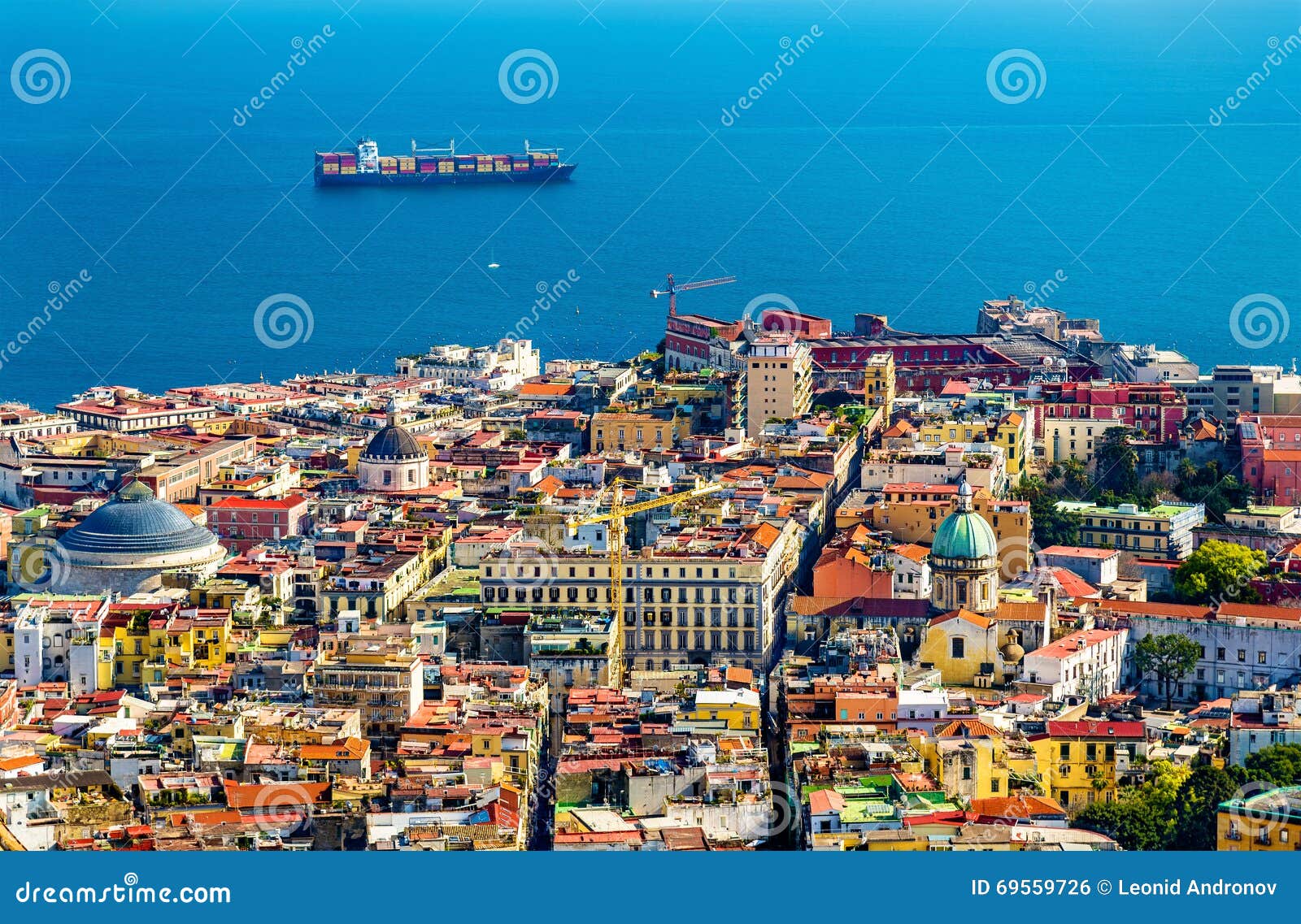 The Historic Centre of Napoli Stock Photo - Image of francesco, gulf ...