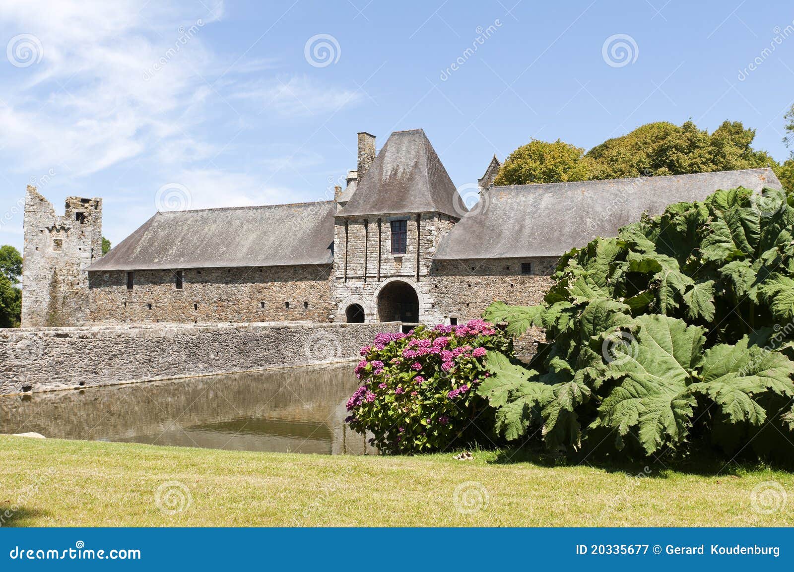 Historic Chateau in Normandy France Stock Image - Image of monastery ...