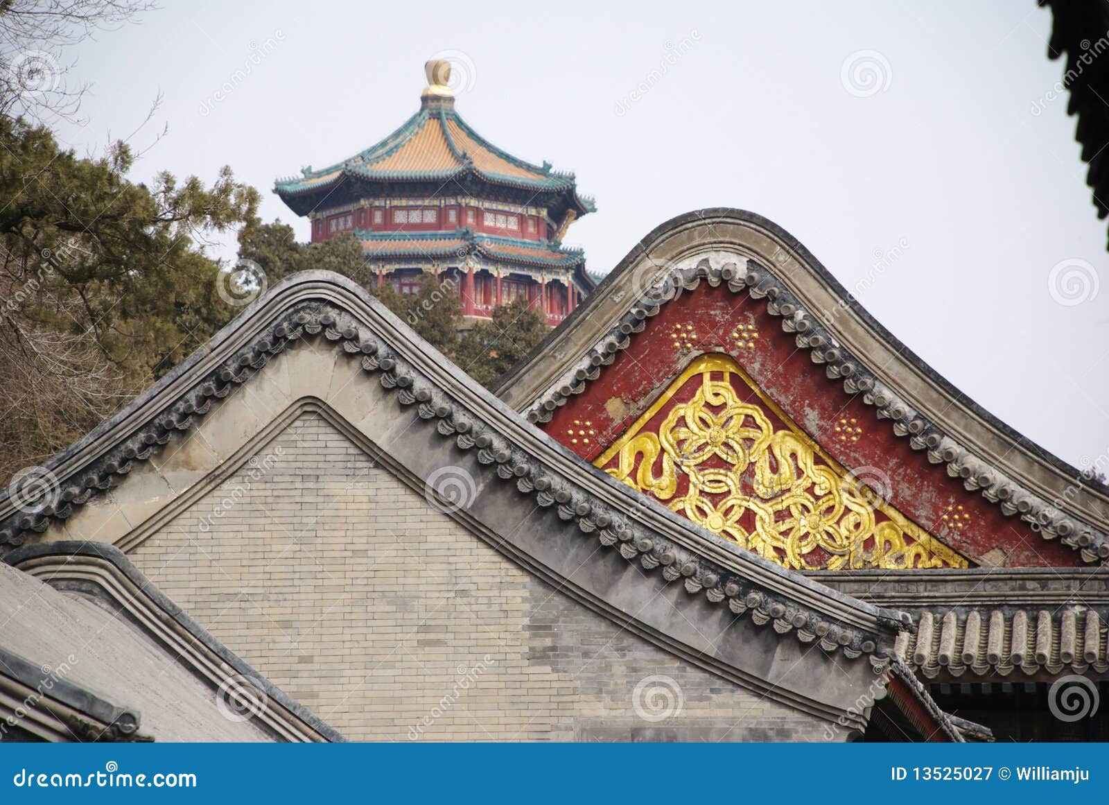 Historic Chinese building stock image. Image of traditional - 13525027