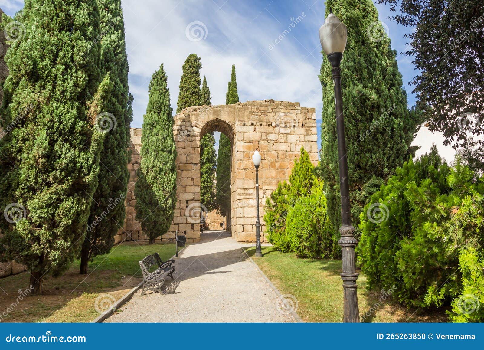 Historic City Gate in a Park in Merida Stock Photo - Image of tourism ...