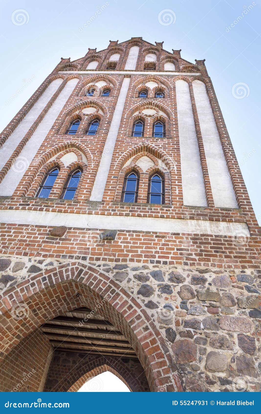 Historic City Gate in Templin, East Germany Stock Image - Image of ...