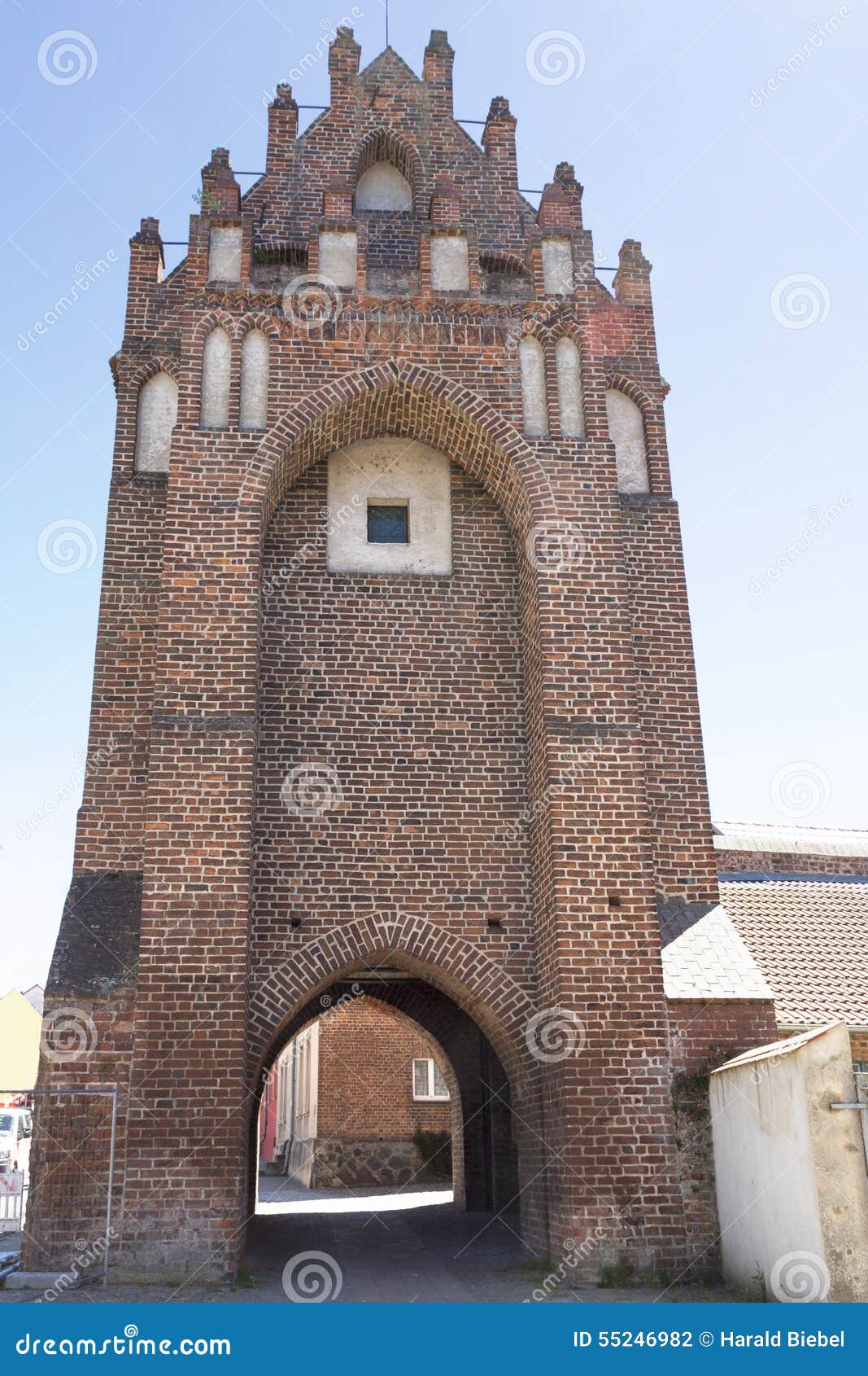 Historic City Gate in Templin, East Germany Stock Photo - Image of wall ...