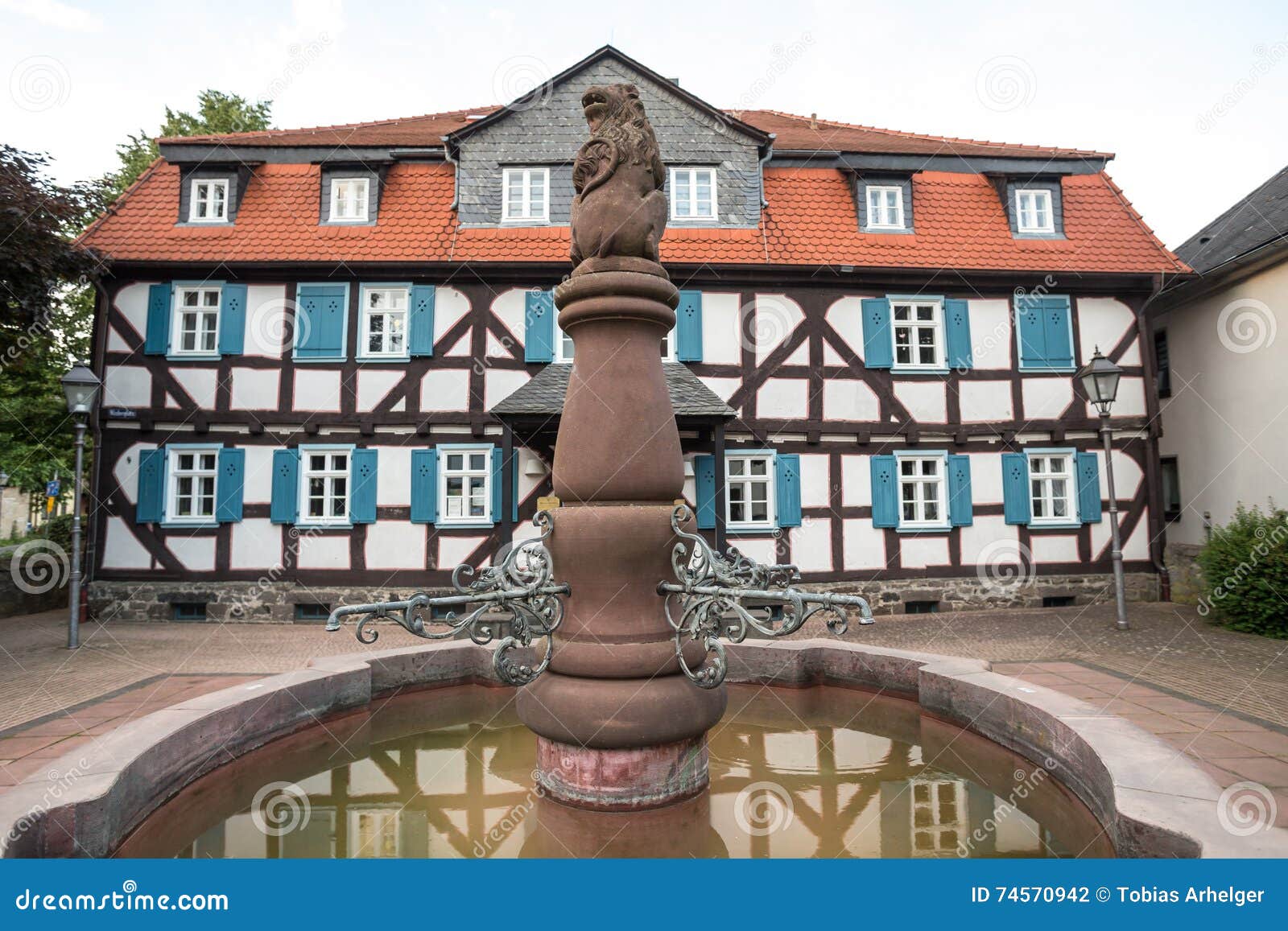 Historic City Gruenberg Hessen Germany Stock Photo - Image of fachwerk ...