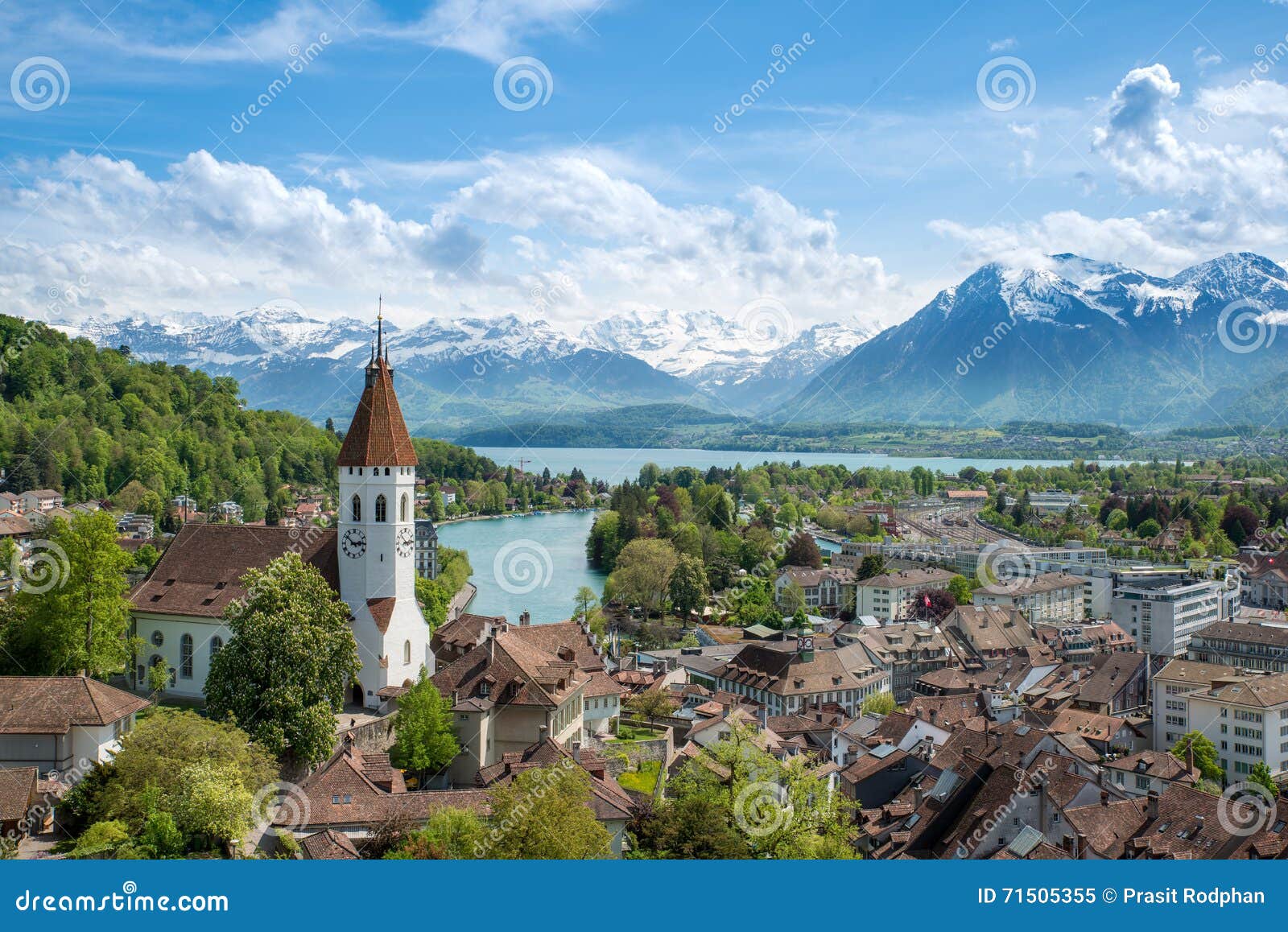 The Historic City of Thun, in the Canton of Bern in Switzerland Stock ...
