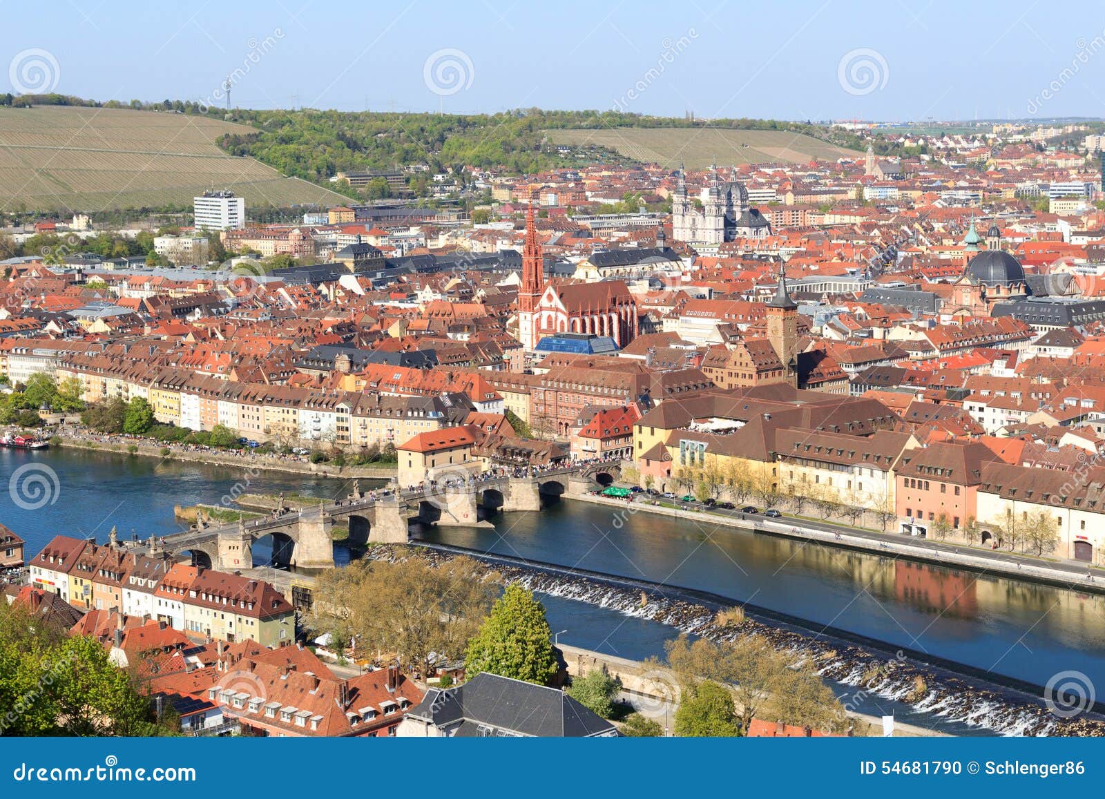 Historic City of Wurzburg with Bridge Alte Mainbrucke, Germany Stock ... Historic City of Wurzburg with Bridge Alte Mainbrucke, Germany Stock ...