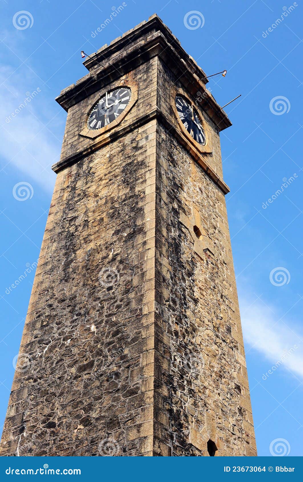 Historic Clock Tower Against Blue Stock Photo - Image of history, blue ...