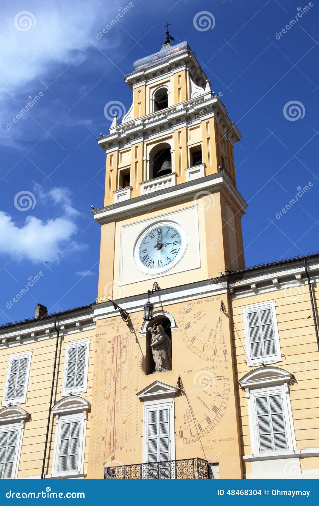 Historic Clock Tower of Parma Editorial Stock Image - Image of emilia ...