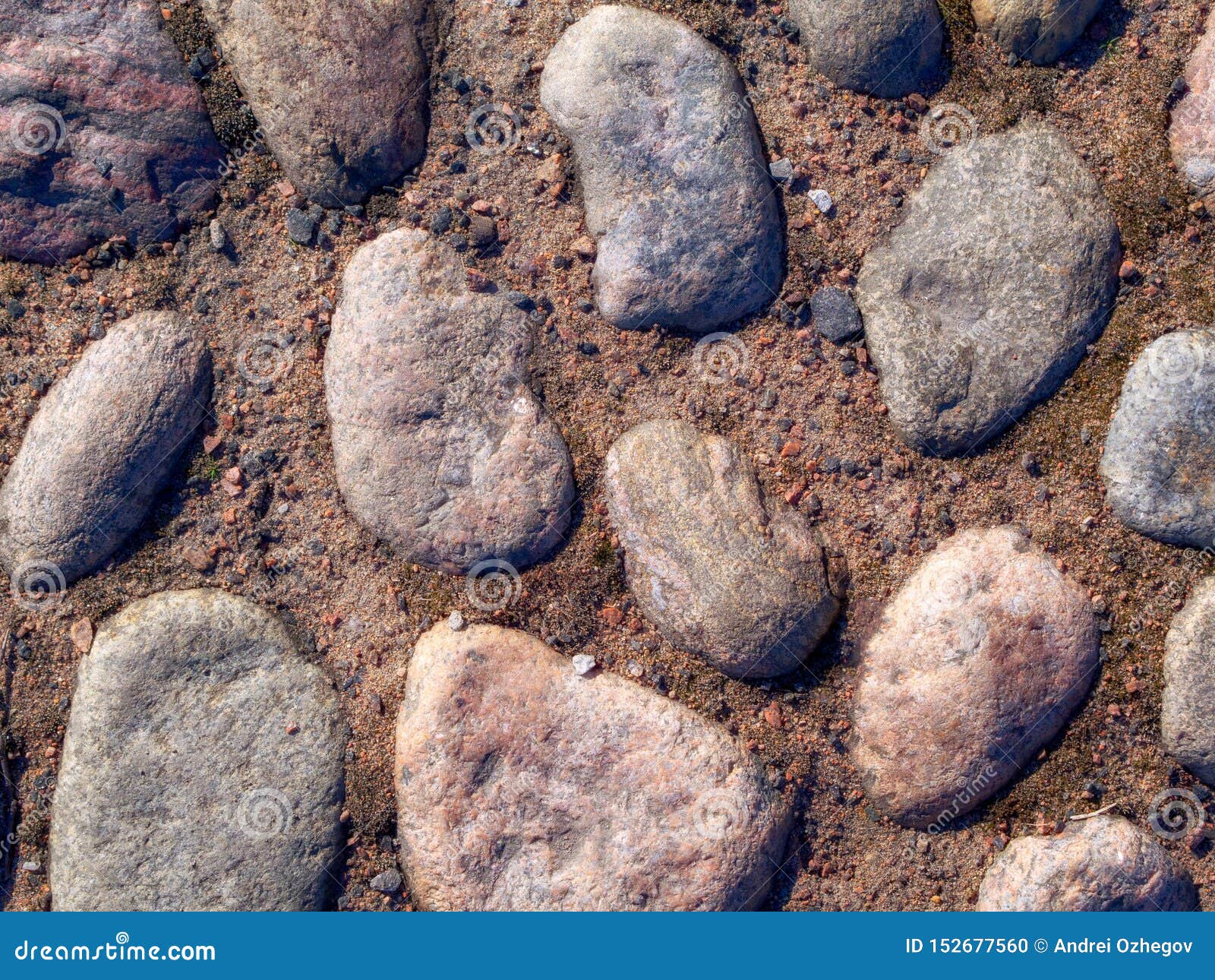 Historic Cobblestone Pavement, Top View, Stone Road Stock Photo - Image ...