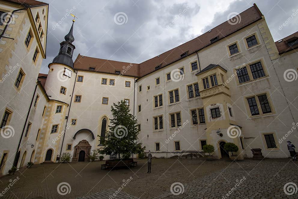 The Historic Colditz Castle Overlooking the Town of Colditz Editorial ...