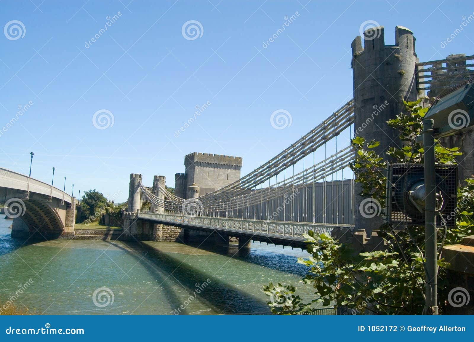 Historic Conwy Bridge stock photo. Image of engineering - 1052172