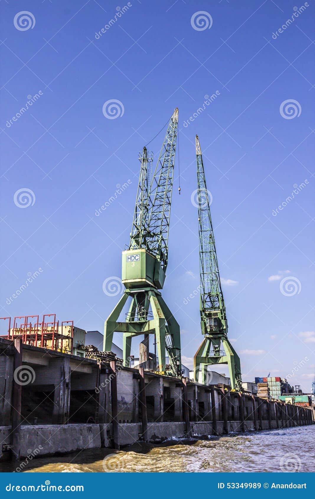 Historic cranes editorial stock image. Image of machinery - 53349989