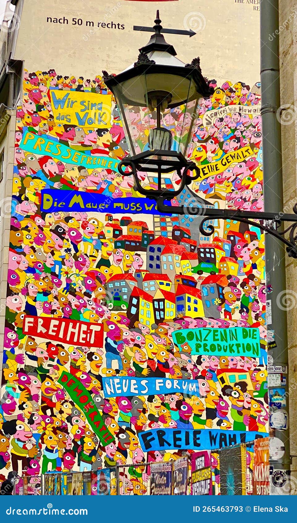 Colorful Wall in the City of Leipzig Editorial Stock Photo - Image of ...
