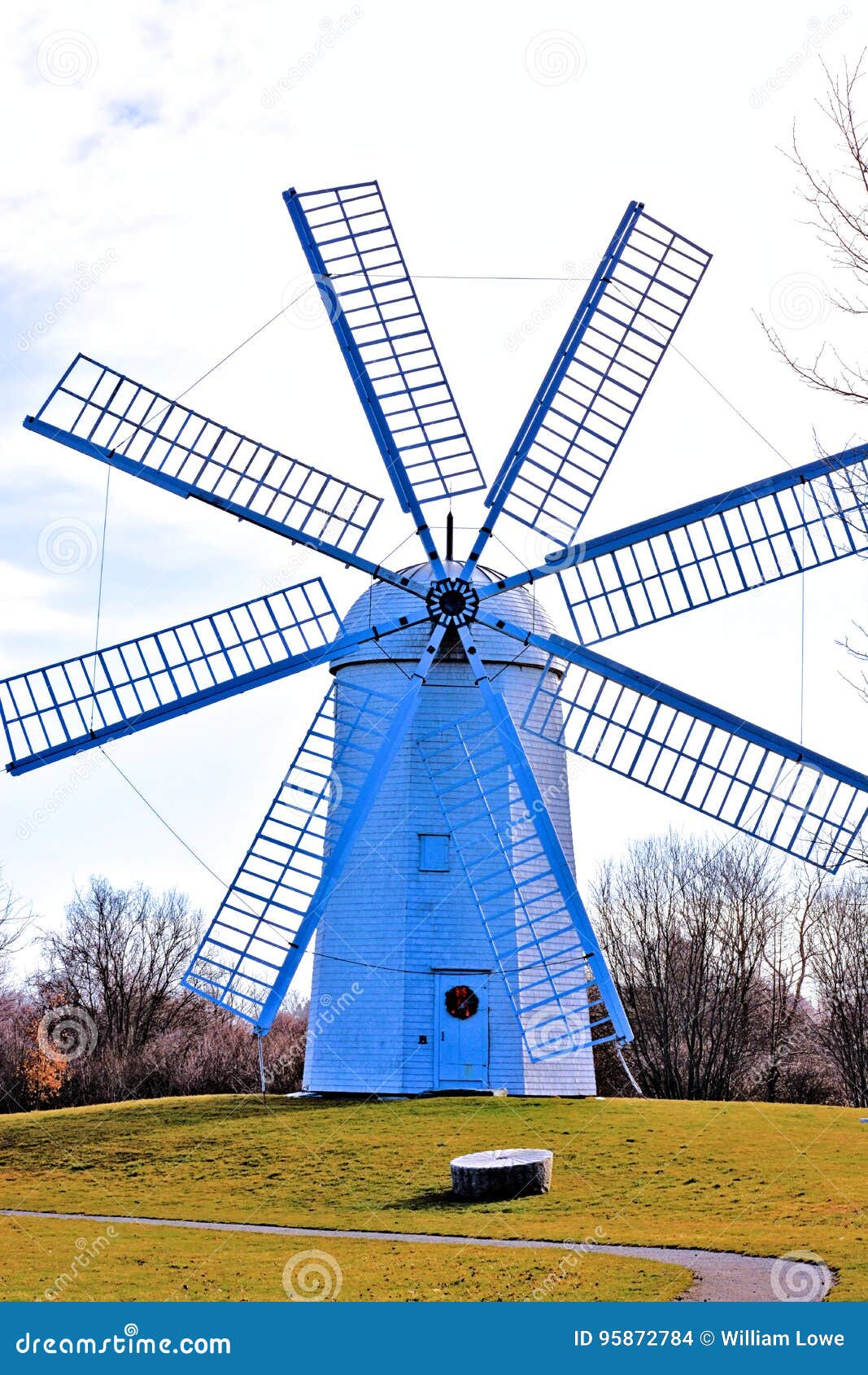 Historic Dutch Windmill Front Stock Photo - Image of energy, nostalgia ...