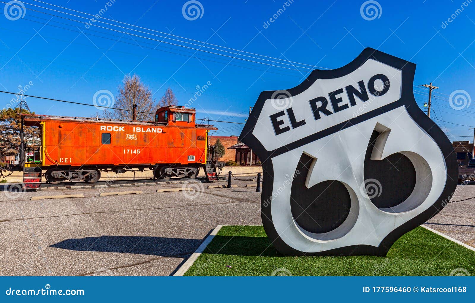 Historic El Reno Route 66 editorial image. Image of tourism - 177596460