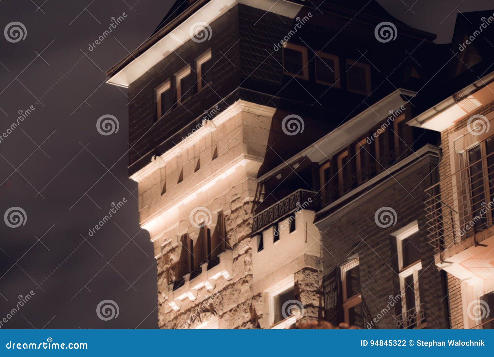 A Historic Facade of a Castle-like Building Stock Photo - Image of city ...