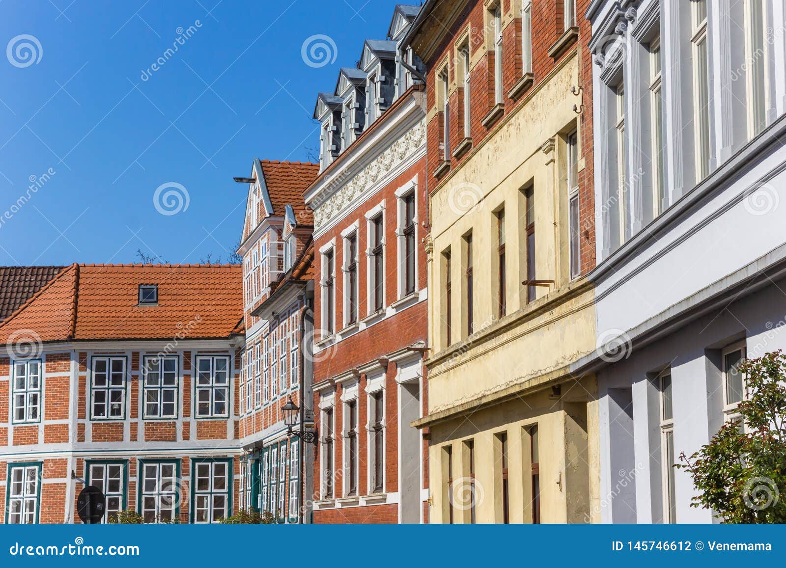 Historic Facades in the Center of Lauenburg Stock Photo - Image of ...
