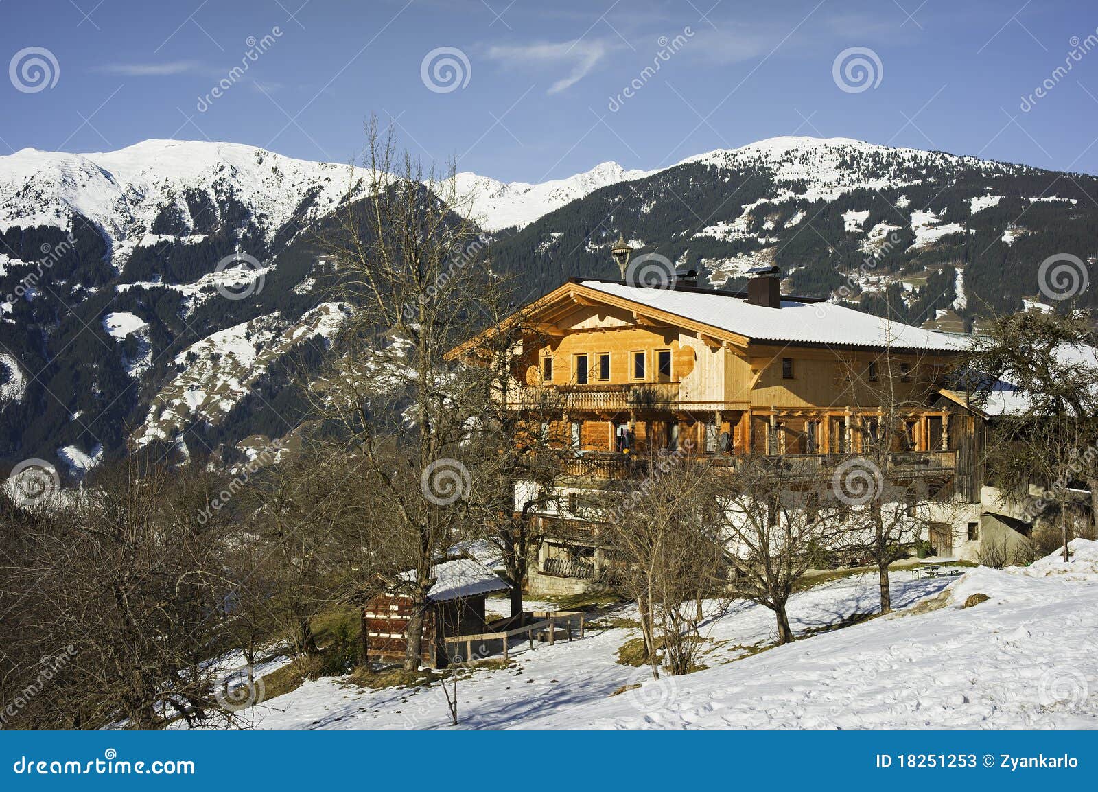 A Historic Farmhouse in Austria Stock Image - Image of wintertime ...