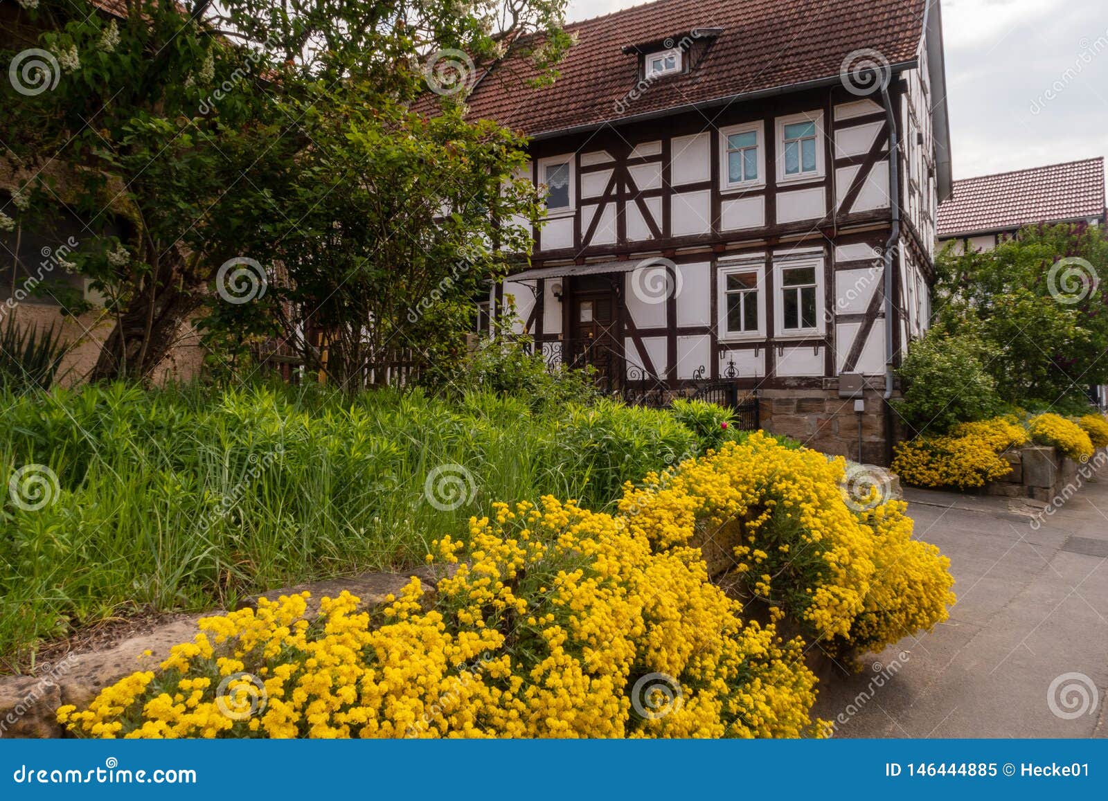 Historic Farmhouse in Hesse Stock Image - Image of europe, germany ...