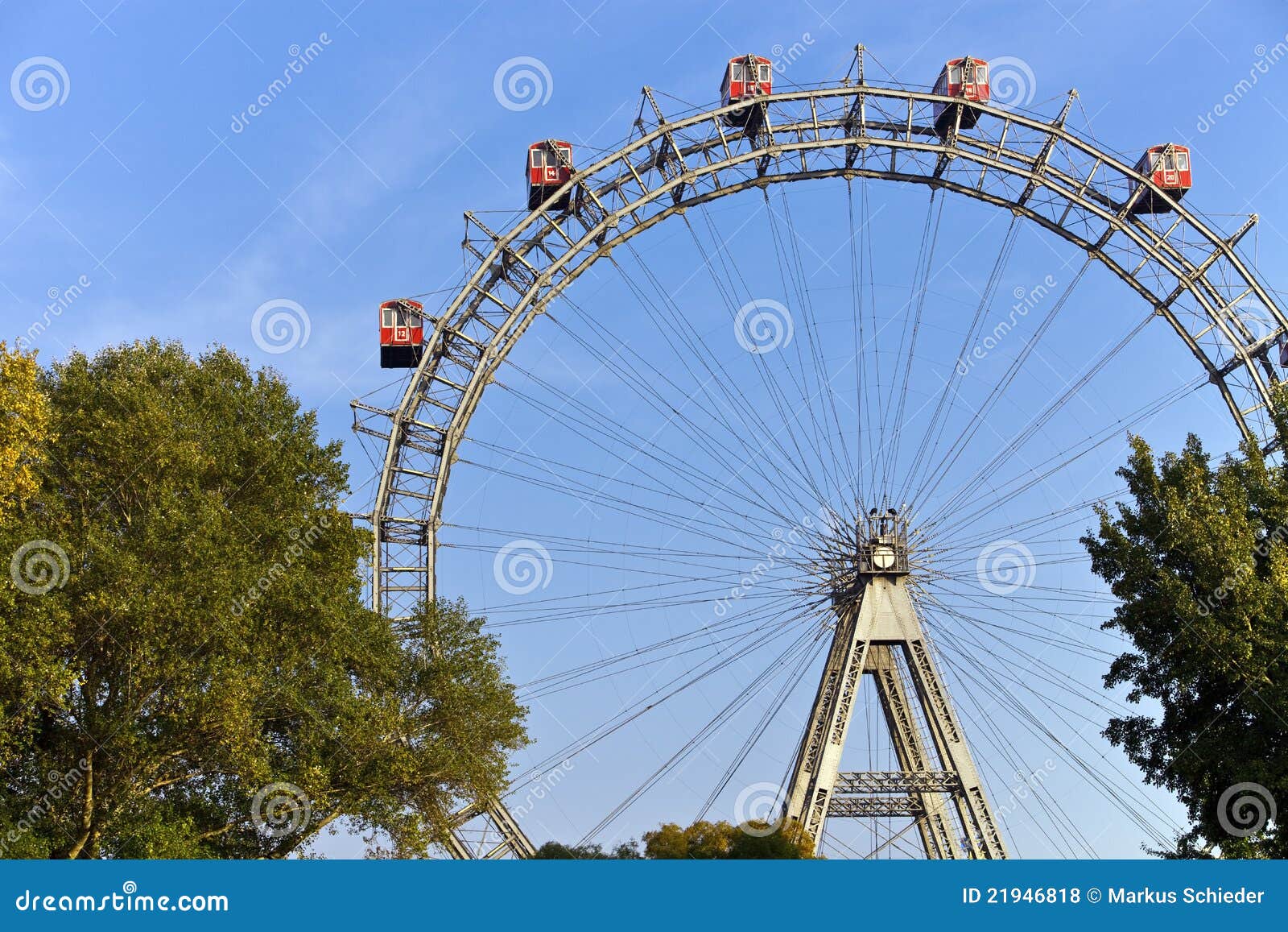 Historic Ferris Wheel of Vienna Prater Park Stock Photo - Image of ride ...