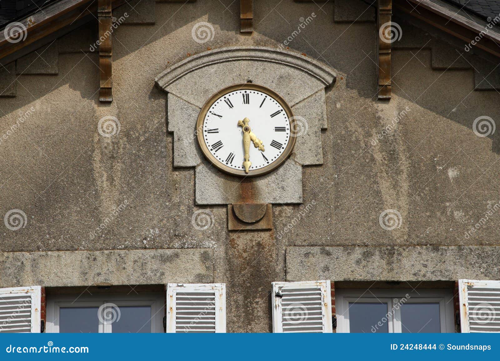 Historic French Clock stock photo. Image of afternoon - 24248444