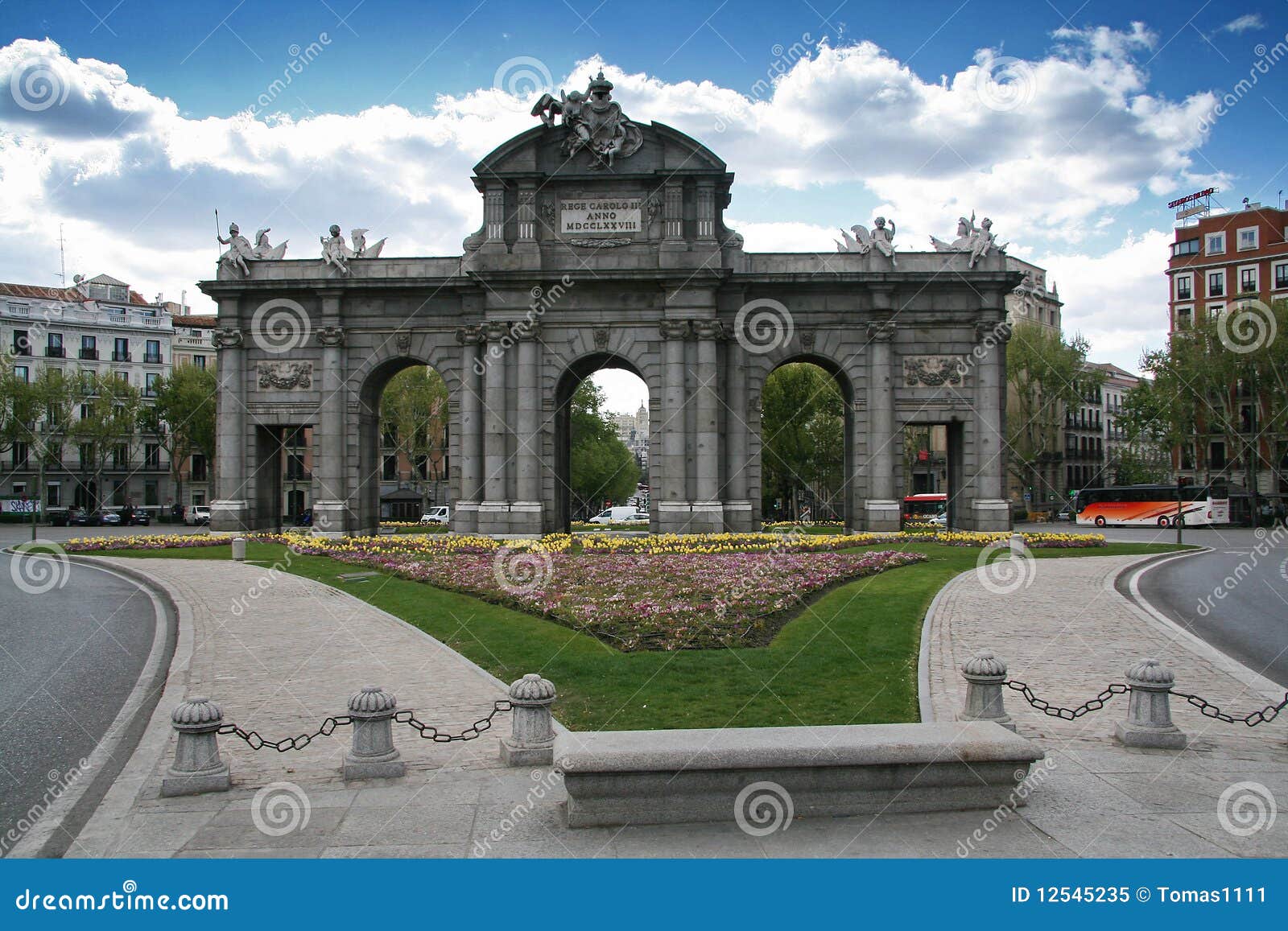 Historic Gate - Puerta De Alcala - Madrid - Spain Stock Image - Image ...