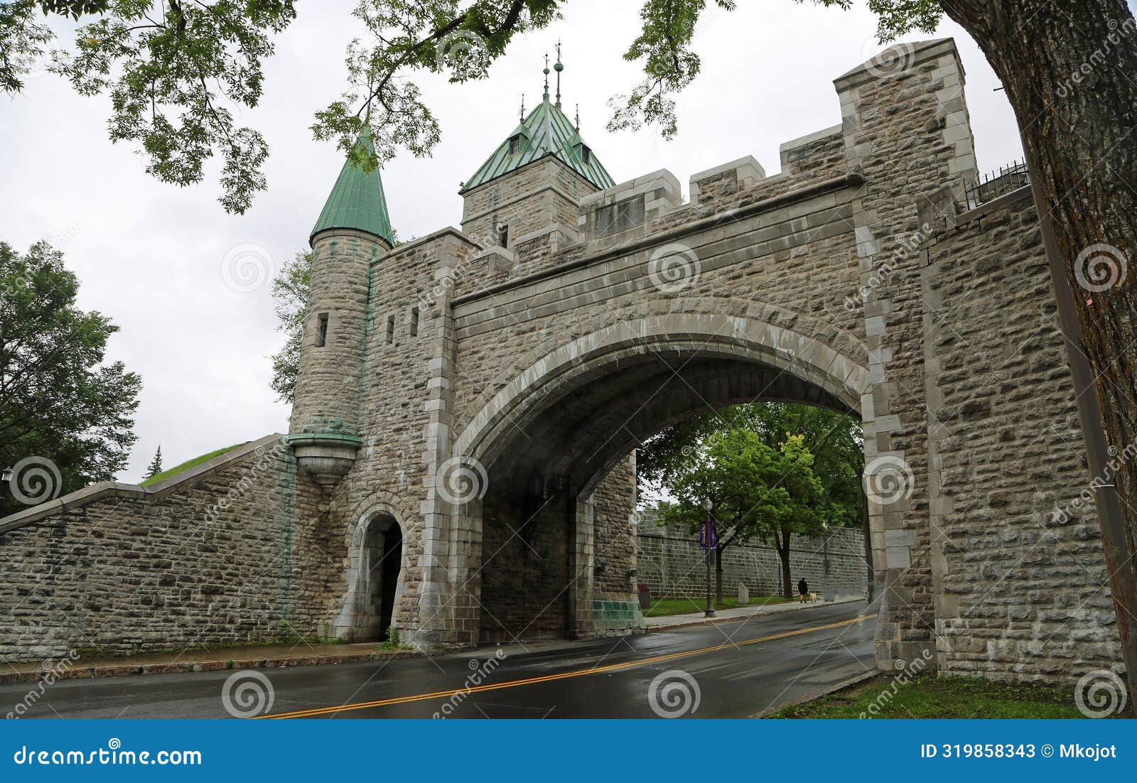 Scenery with St Louis Gate stock image. Image of style - 319858343