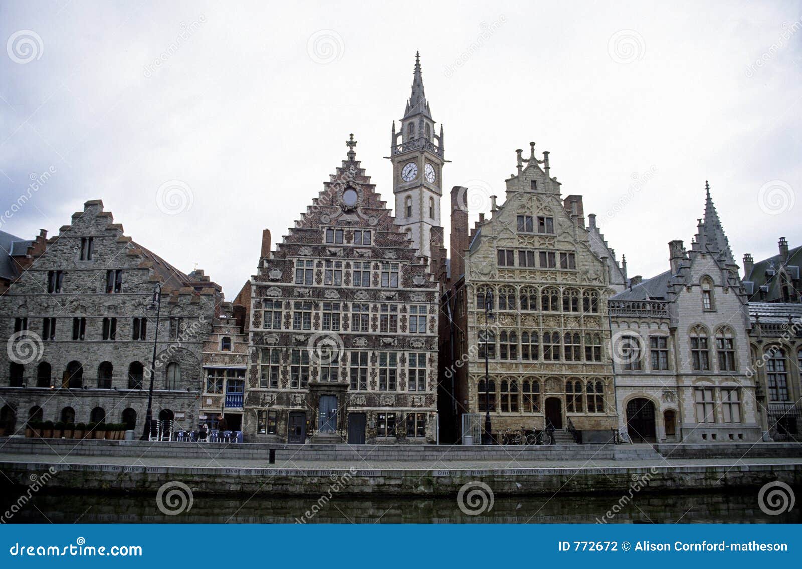 Historic Ghent stock photo. Image of waterfront, guild - 772672