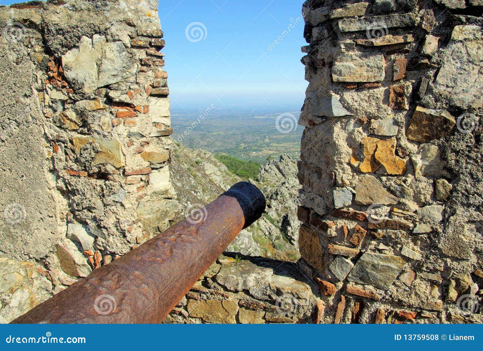 Historic gun stock photo. Image of rusty, wall, artillery - 13759508