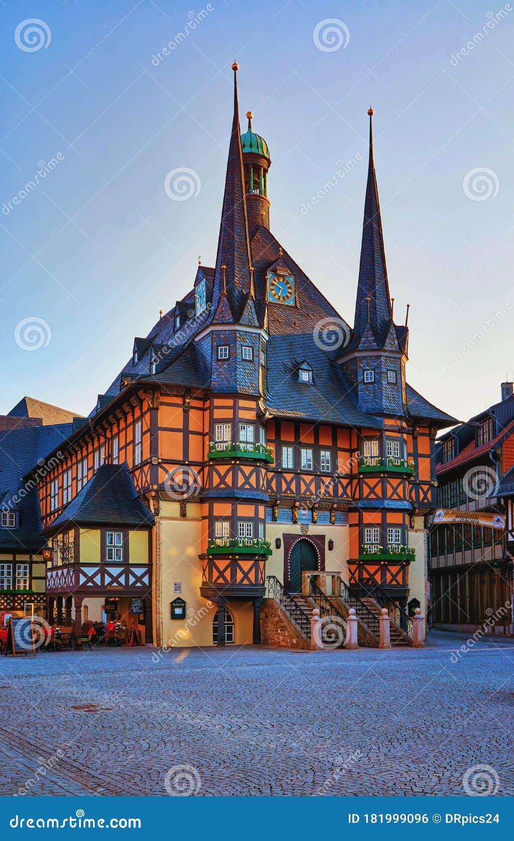 Historic Half-timbered House in Downtown Wernigerode. Germany Stock ...