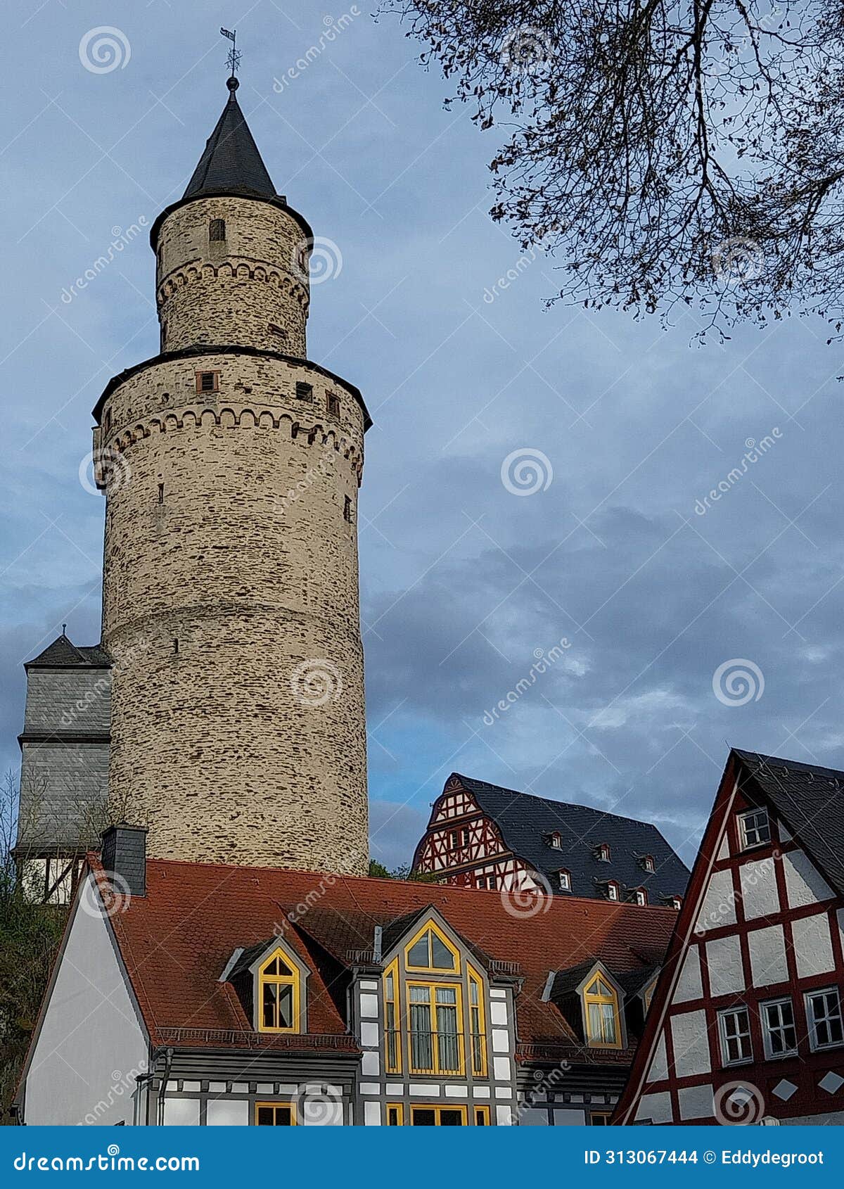 The Historic Hexenturm at Idstein Stock Photo - Image of spire ...