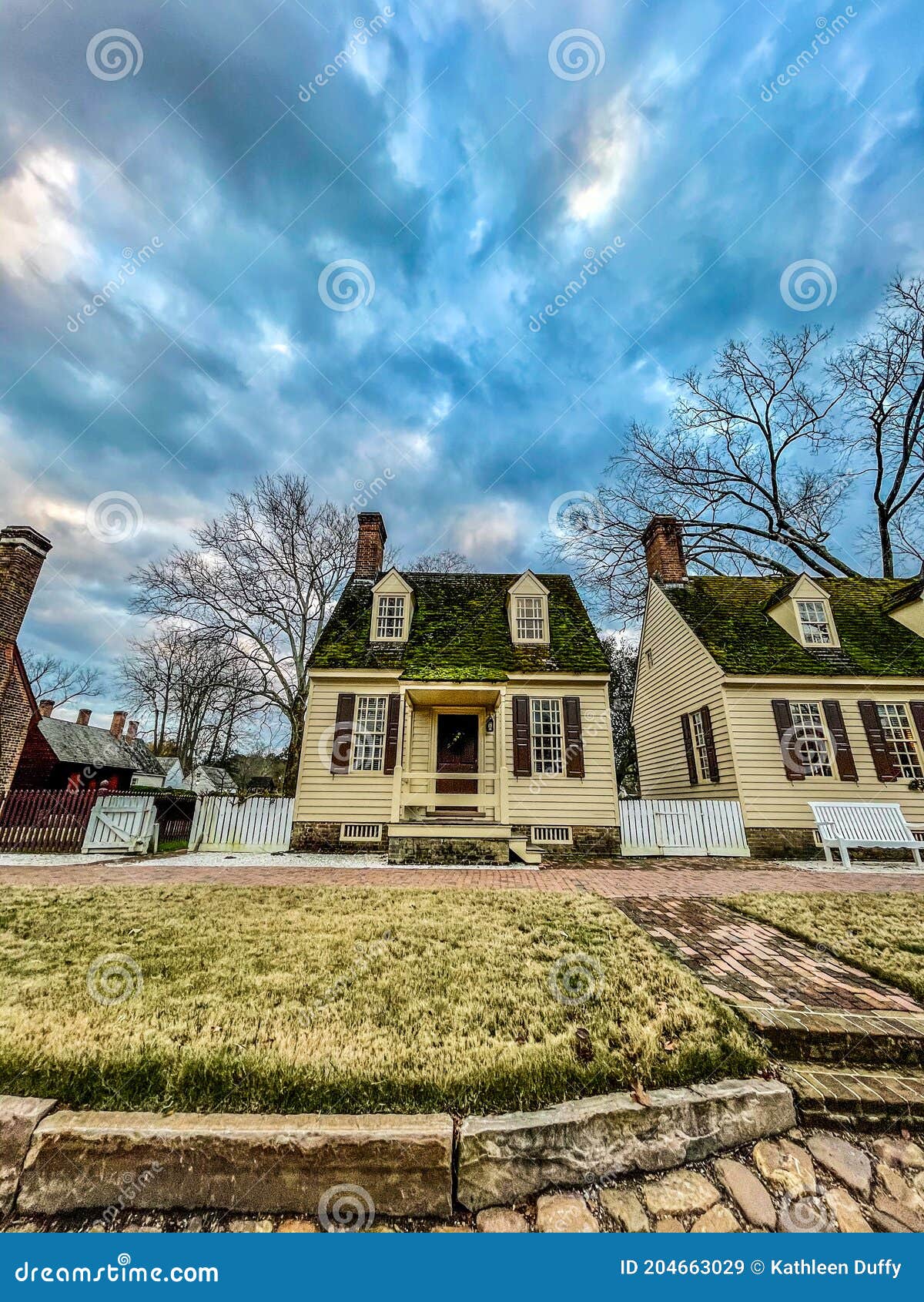 Historic Home in Colonial Williamsburg, VA in the Winter Editorial ...