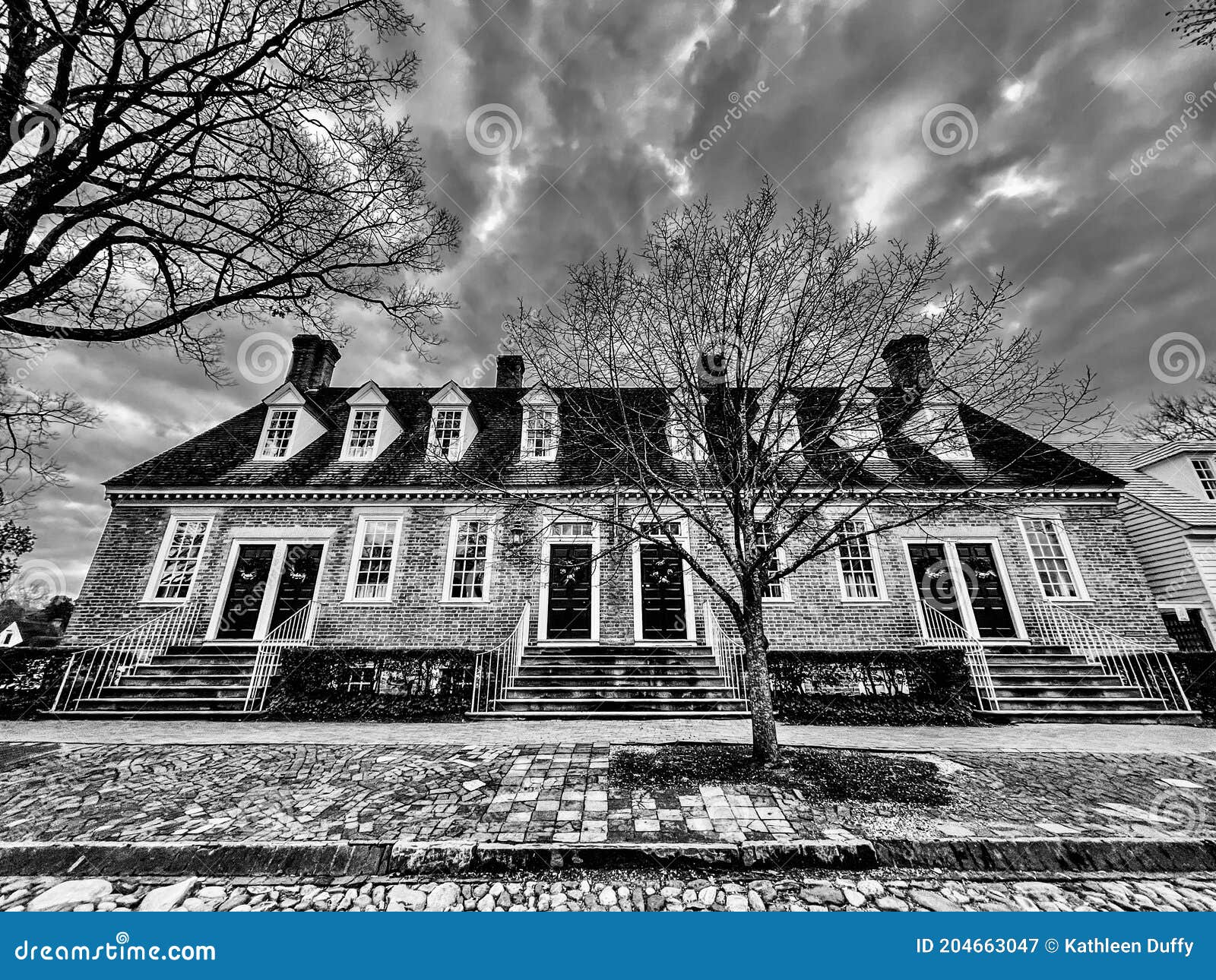 Historic Home in Colonial Williamsburg, VA in the Winter Editorial ...