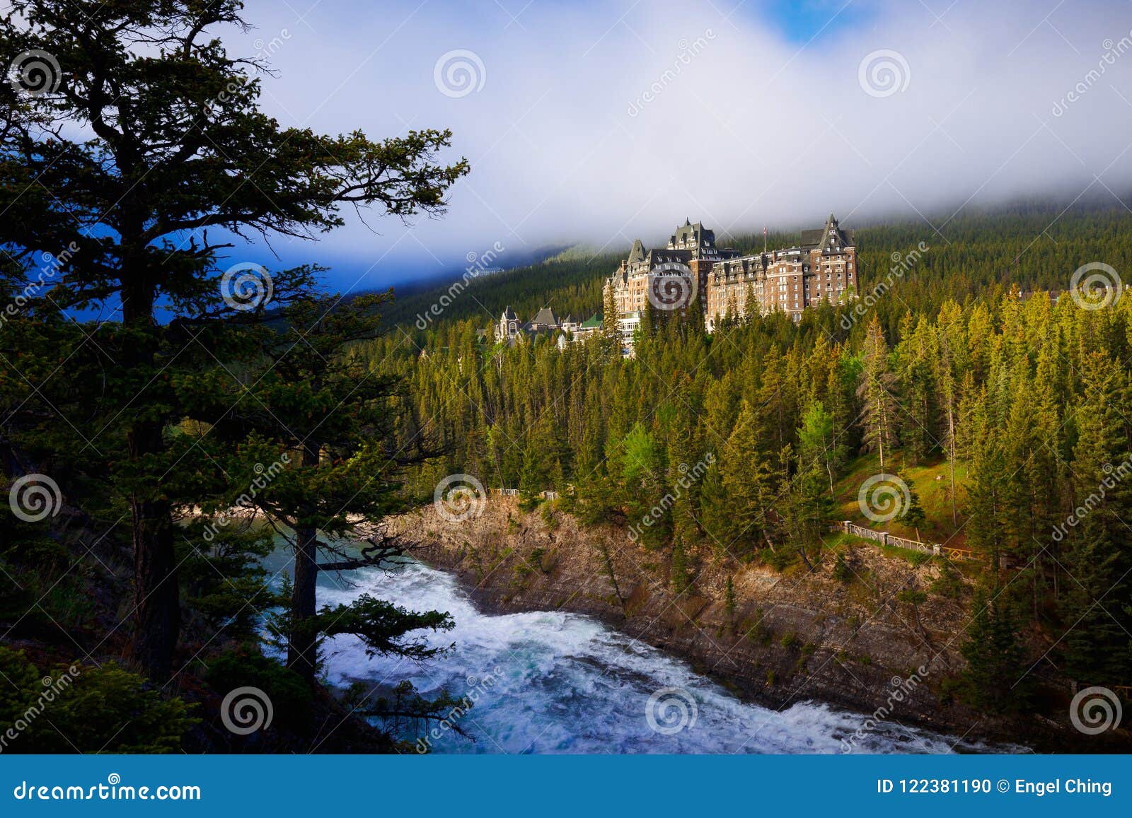 Historic Hotel in Banff, Alberta, Canada Stock Photo - Image of ...