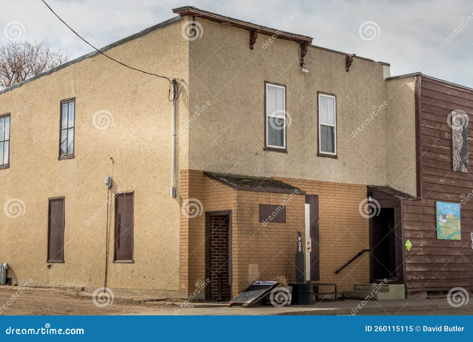 Historic Hotel Still Standing Lamond Alberta Canada Stock Image - Image ...